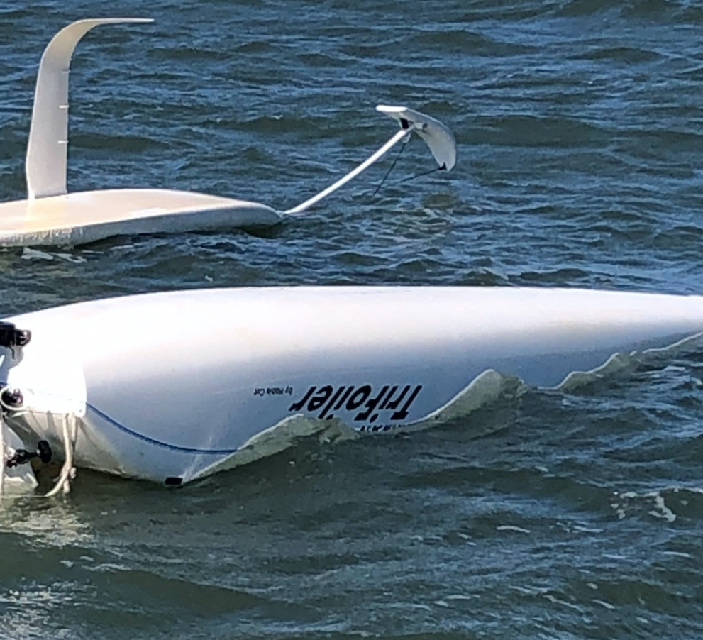 Foiling Tri Flips Near South Beach