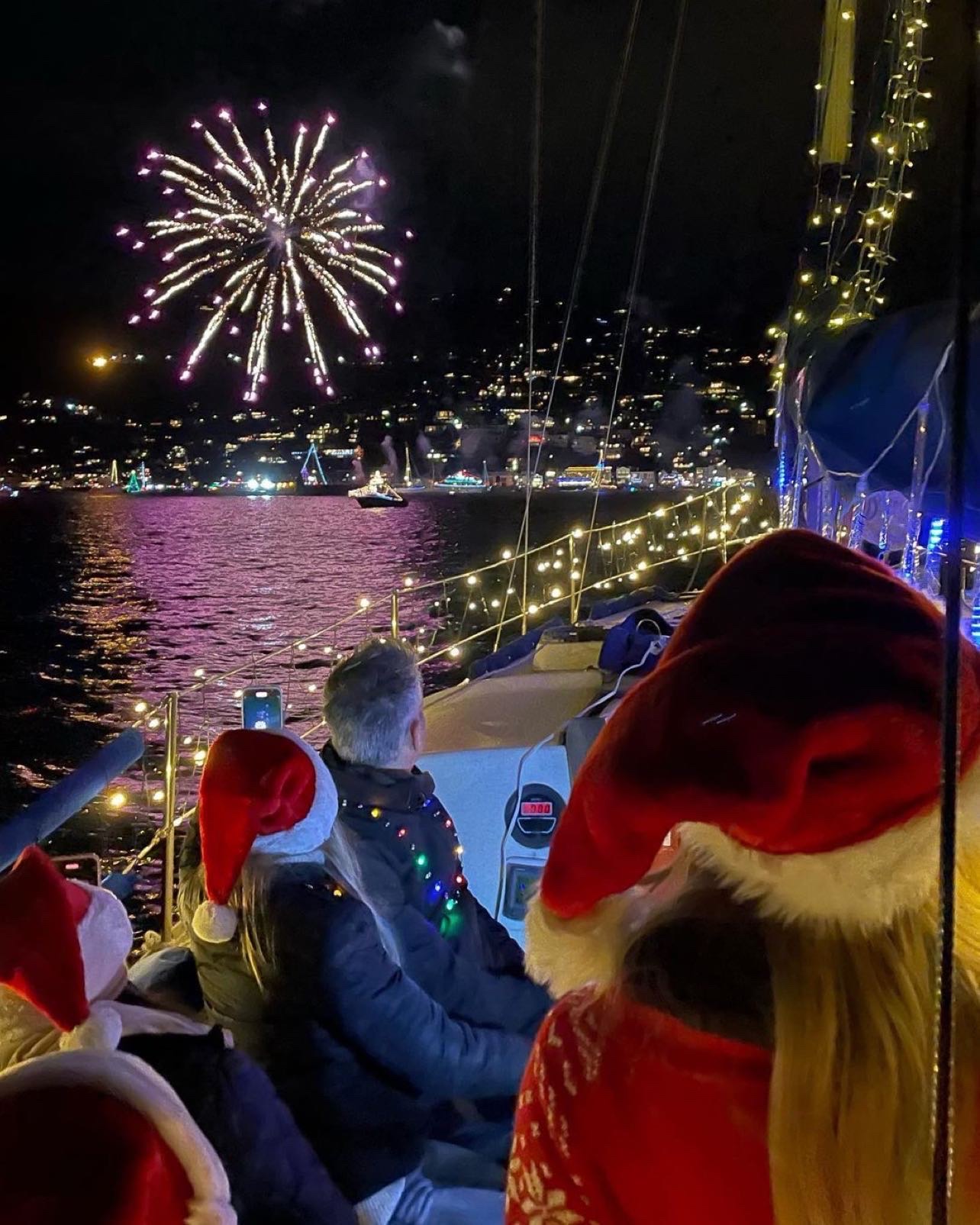 Lighted Boats Parade Around Richardson Bay