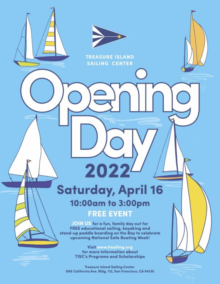 Join Treasure Island Sailing Center's Opening Day This Saturday