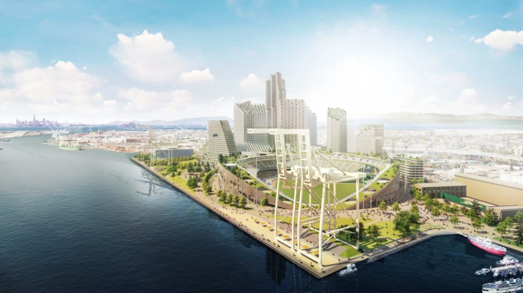 Oakland A's Waterfront Stadium at Howard St. Terminal Strikes Out