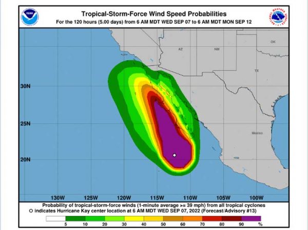 Hurricane Kay Threatens Western Baja