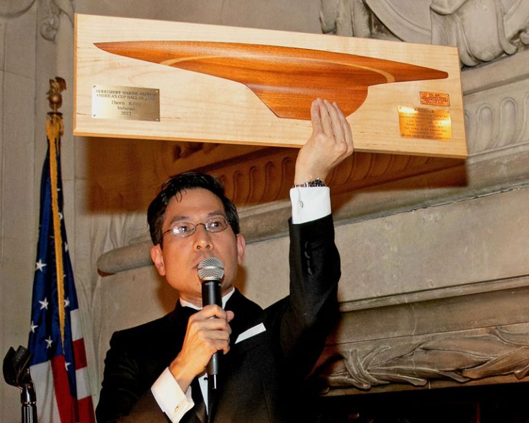 Dawn Riley, Larry Ellison Inducted to the America's Cup Hall of Fame