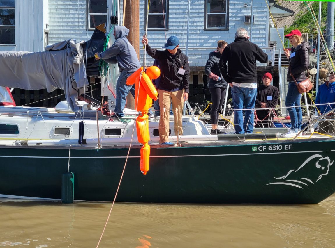 Sailors Practice at Safety At Sea Skills at Cal Maritime