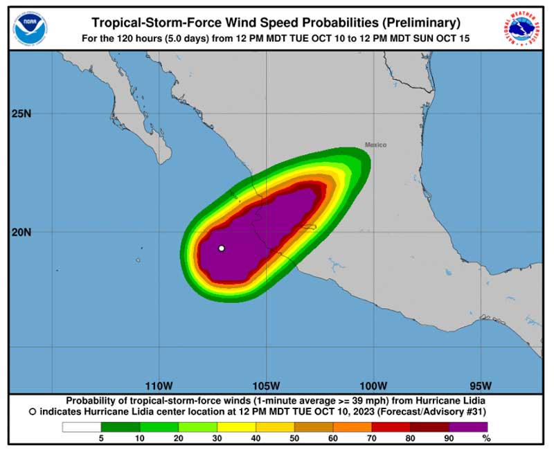 Hurricane Lidia Crosses Mexico Coastline Near Puerto Vallarta
