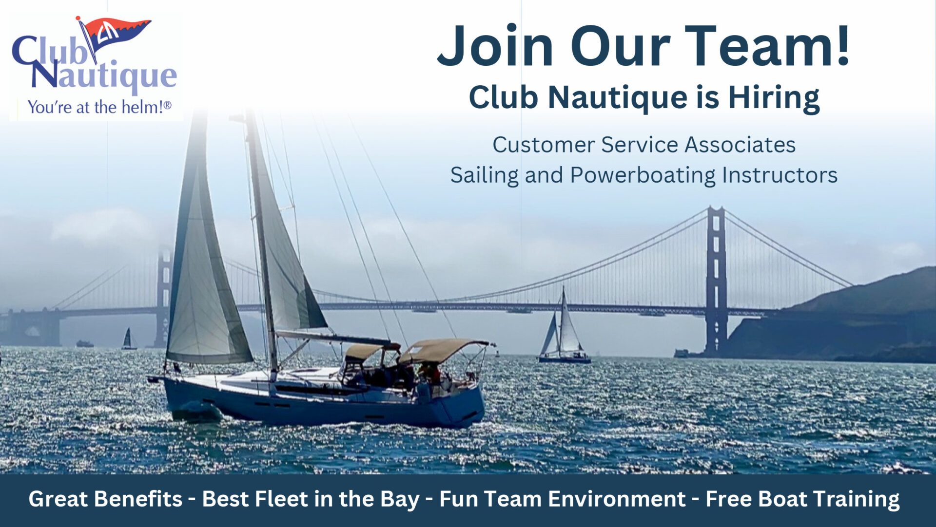 Club Nautique Is Hiring for Immediate Openings!