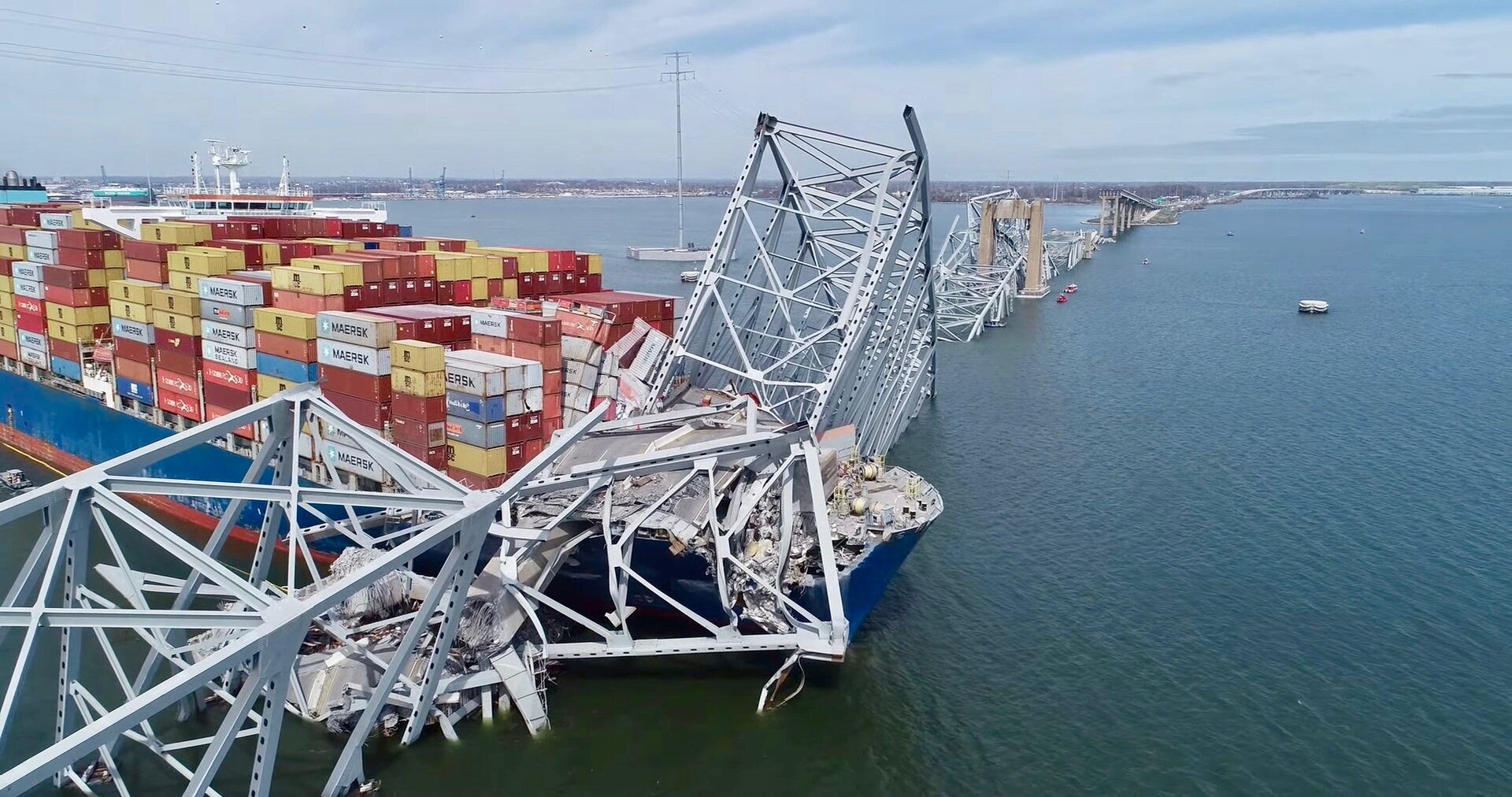 Hobbled Cargo Ship Destroys Francis Scott Key Bridge in Baltimore